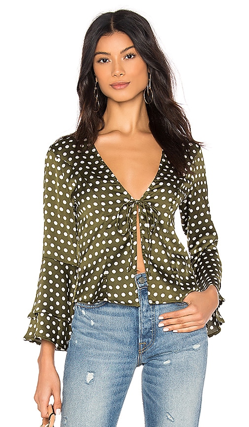 About Us Juliet Ruffle Top in Green | REVOLVE