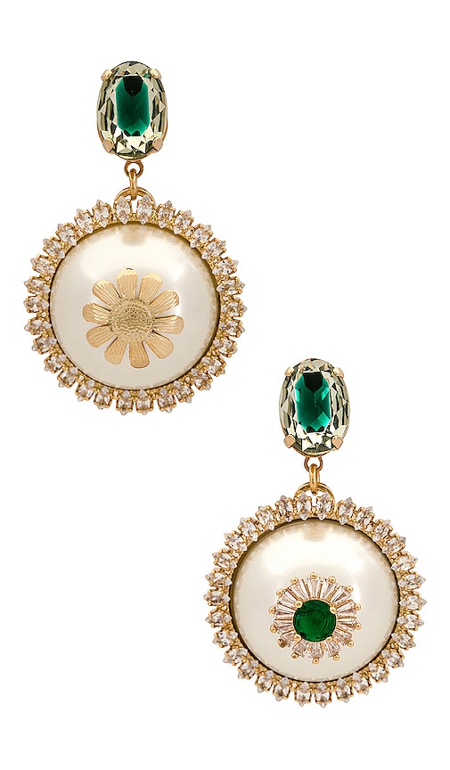 Anton Heunis Double Dome Earrings in Gold | REVOLVE