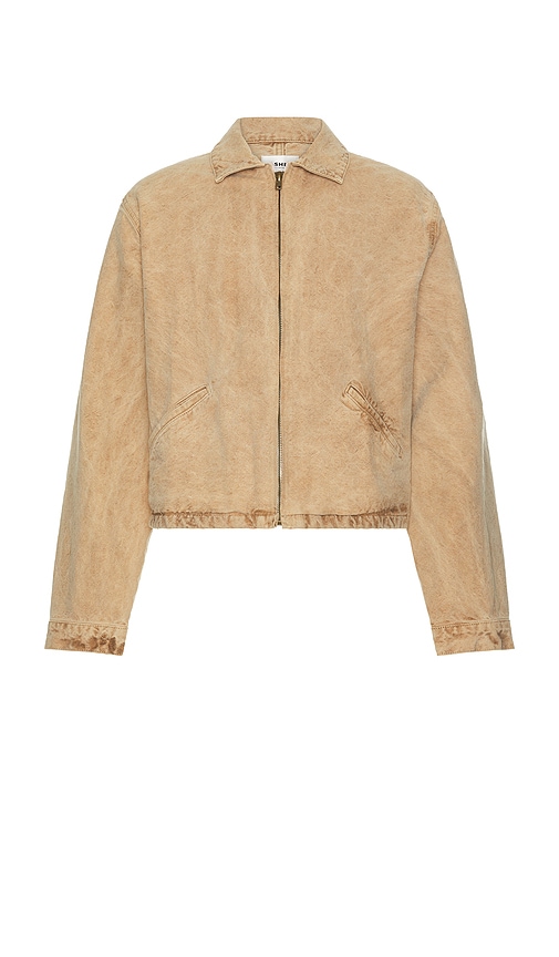Asher Milo Zip Jacket in Latte | REVOLVE