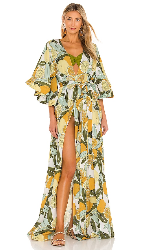 Andrea Iyamah Sarina Robe in Multi | REVOLVE