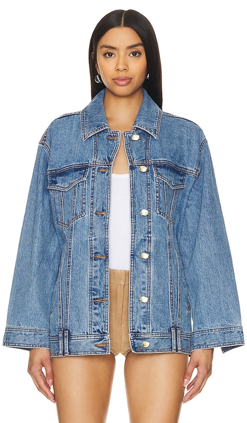 Aje Aradia Oversized Denim Jacket in Classic Wash | REVOLVE