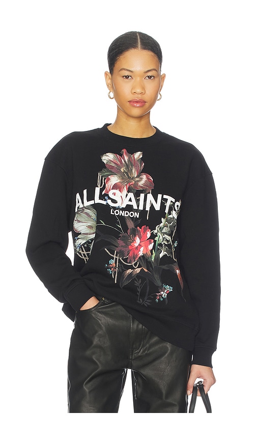 ALLSAINTS Ania Etta Sweatshirt in Black | REVOLVE