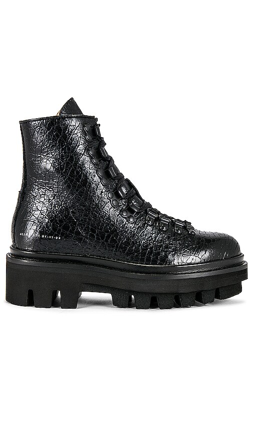 ALLSAINTS Wanda Croc Bootie in Black | REVOLVE