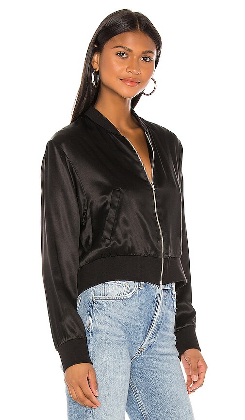 Amanda Uprichard Frankie Bomber Jacket in Black | REVOLVE