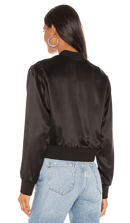 Amanda Uprichard Frankie Bomber Jacket in Black | REVOLVE