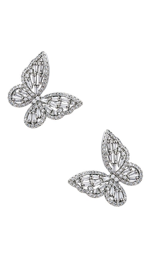 Amber Sceats X Revolve Butterfly Wings Earrings In Metallic Silver ...