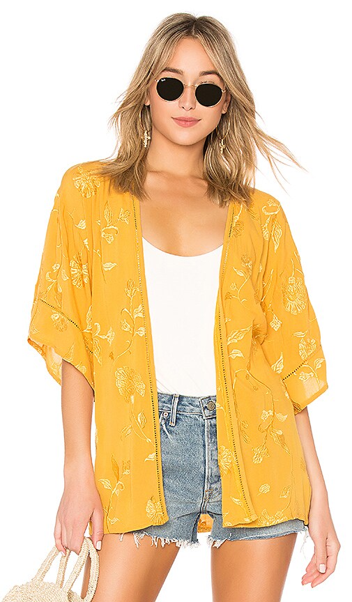 AMUSE SOCIETY Poolside Dreams Kimono in Honey | REVOLVE