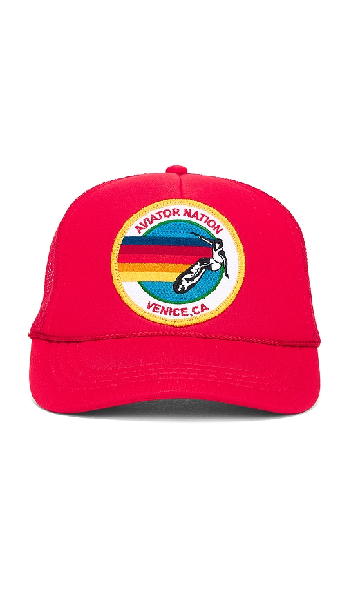 Aviator Nation Signature Kids Vintage Foam Trucker Hat in Red | REVOLVE
