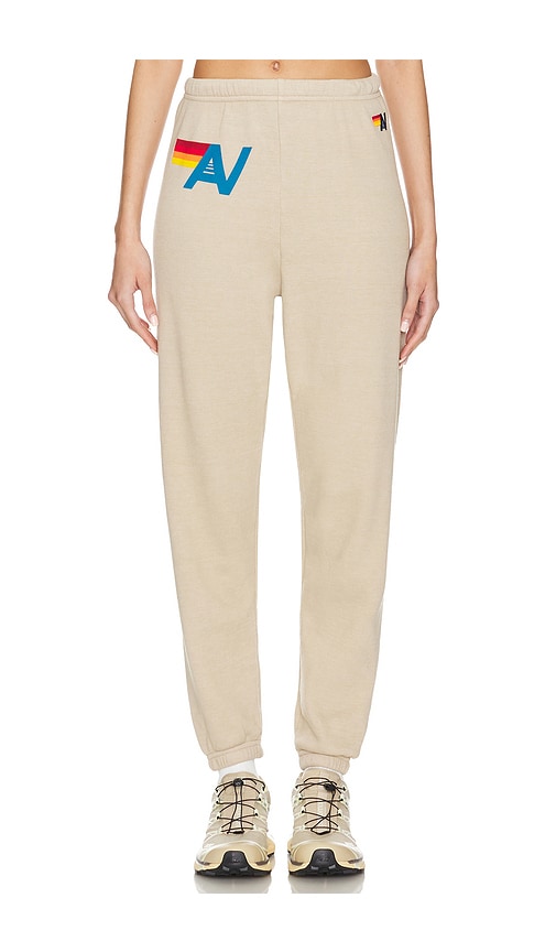 Aviator Nation Logo Womens Sweatpant in Sand | REVOLVE