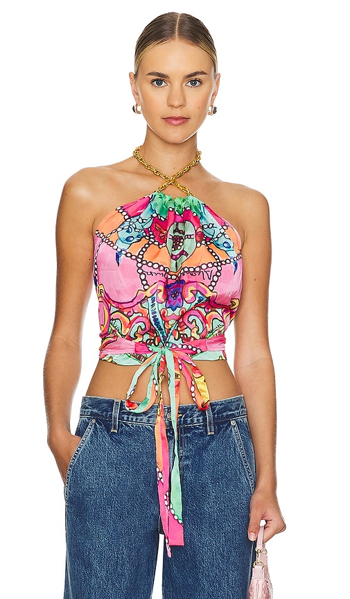 Alameda Turquesa Coralia Top in Multi | REVOLVE