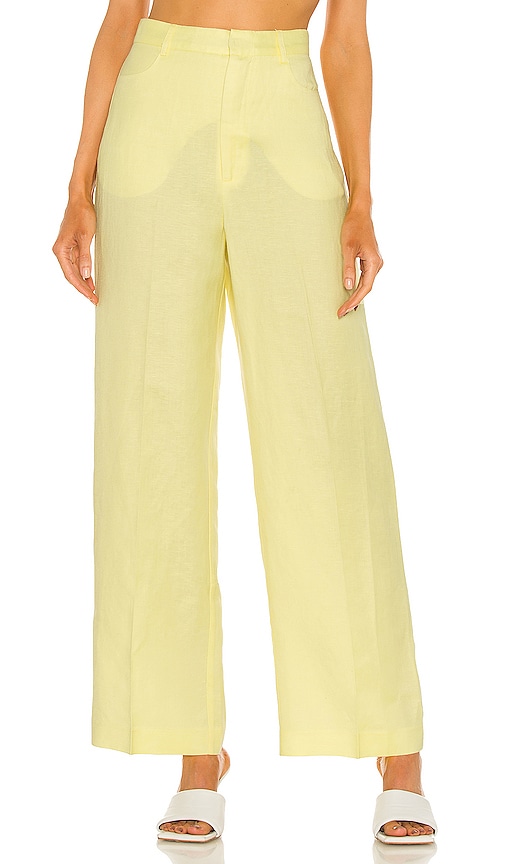 Bardot Summer Linen Pant in Sunshine | REVOLVE