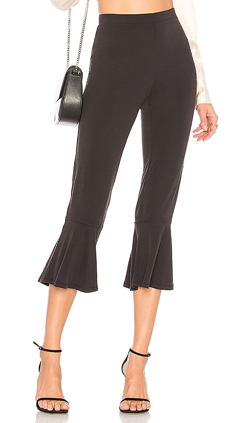Steve Madden Lounge Ruffle Bottom Pant in Black | REVOLVE