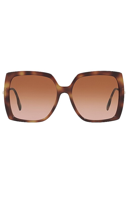 Burberry B. Monogram in Light Havana & Warm Brown Gradient | REVOLVE
