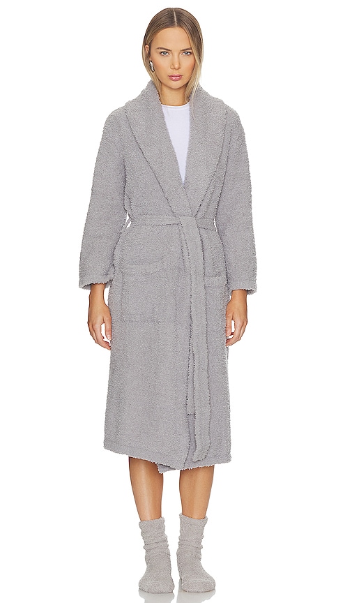 Barefoot Dreams Cozychic Adult Robe In Dove Gray | ModeSens