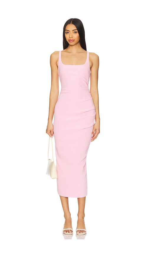 Bec + Bridge Karina Tuck Midi Dress in Orchid Pink | REVOLVE