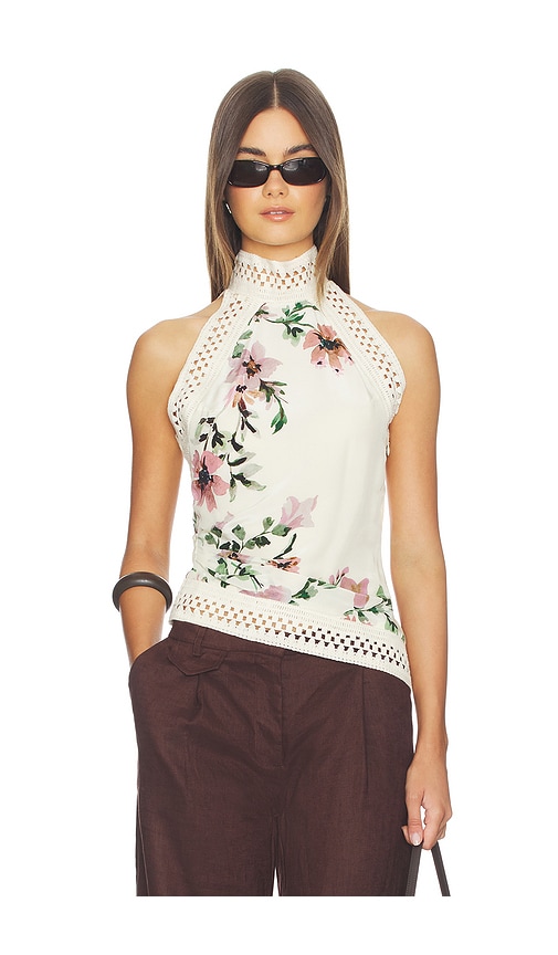 Bec + Bridge Camelia Racer Top in Cream Gardenia Floral | REVOLVE