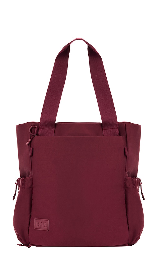 BEIS The Sport Tote in Burgundy | REVOLVE