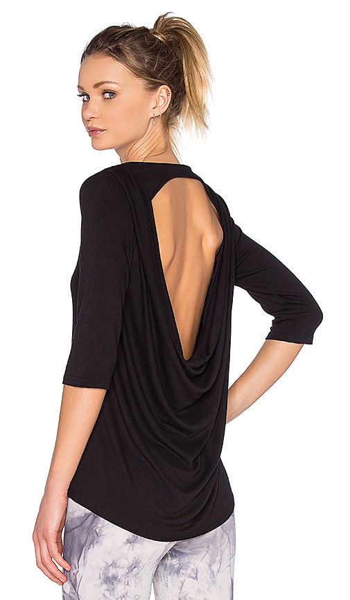 Blue Life Fit Open Back T Shirt in Black | REVOLVE