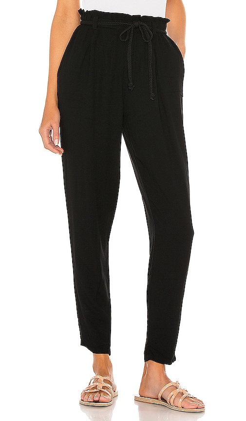 Bobi Beach Crepe Pant in Black | REVOLVE