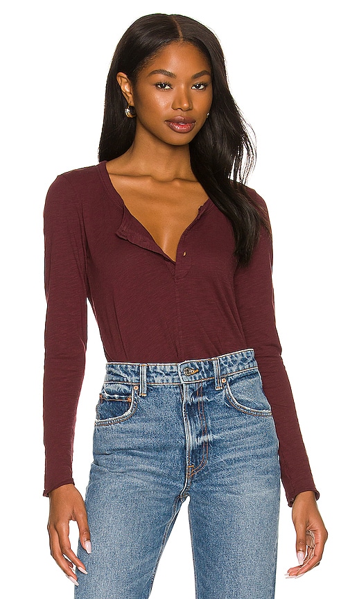 Bobi Henley Top in Brandy | REVOLVE
