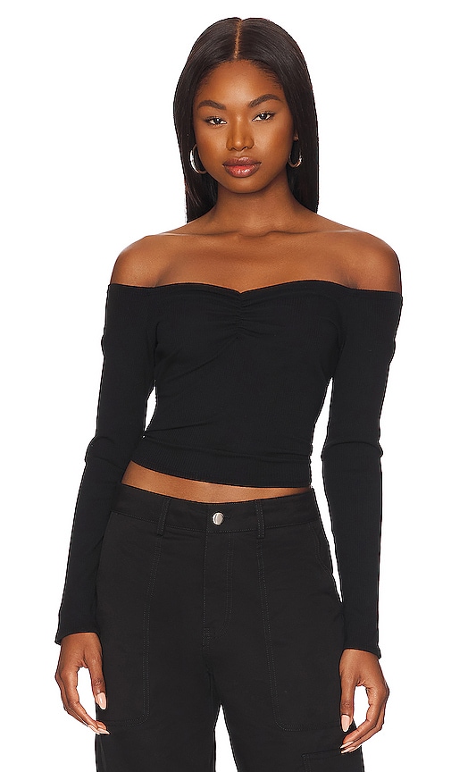 Bobi Wide Rip Top in Black | REVOLVE