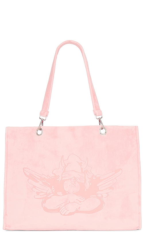 Boys Lie Velour Tote Bag in Baby Pink | REVOLVE
