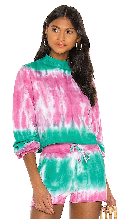 BEACH RIOT x REVOLVE Ava Sweatshirt in Teal & Azalea | REVOLVE