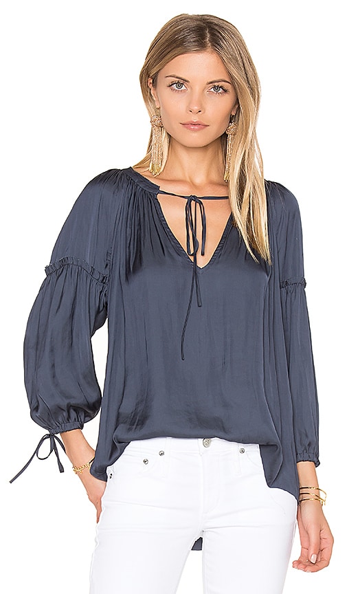Calvin Rucker Say My Name Blouse in Wave | REVOLVE