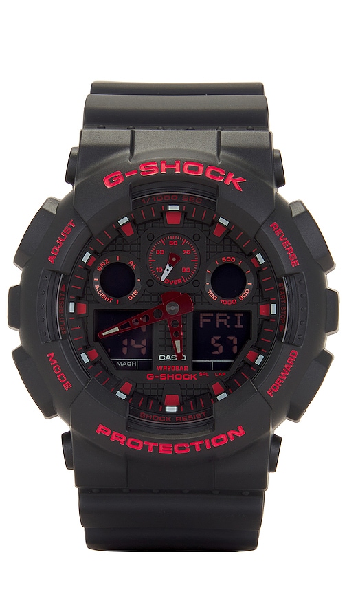 G-Shock GA100 Series Watch in Black & Red | REVOLVE