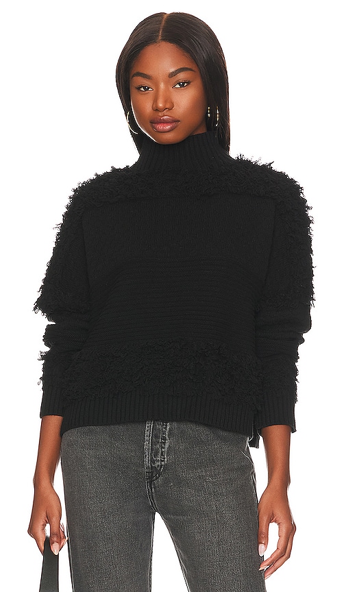 Central Park West Louis Long Sleeve Turtleneck in Black | REVOLVE