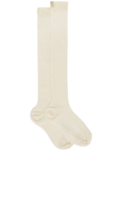 Comme Si The Knee High Sock in Cream | REVOLVE