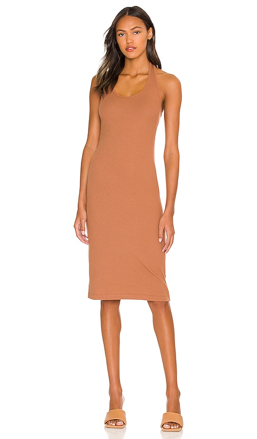 Commando Luxury Rib Tank Racerback Dress in Ochre | REVOLVE