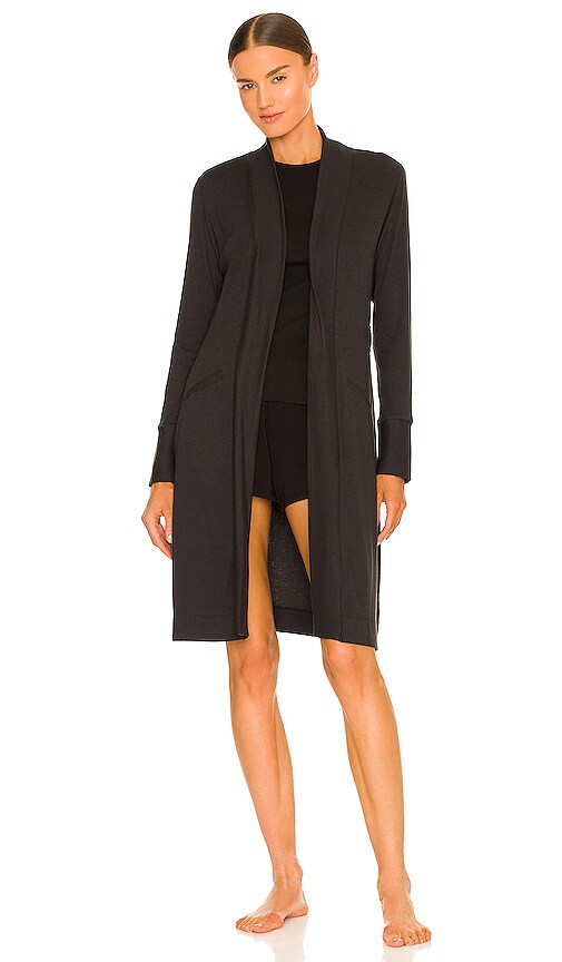 Commando Luxury Rib Robe in Black | REVOLVE