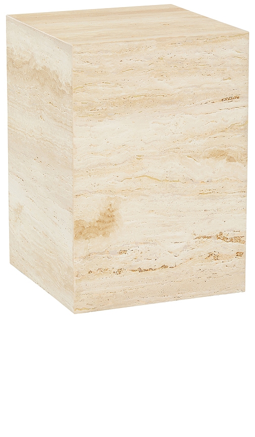 Coco Republic Alpine Side Table in Travertine | REVOLVE