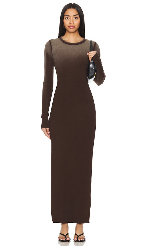 COTTON CITIZEN X Revolve Verona Crewneck Maxi Dress in Chocolate Cast ...