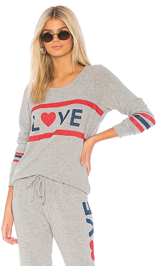 Chaser Love Open Back Pullover in Heather Grey | REVOLVE