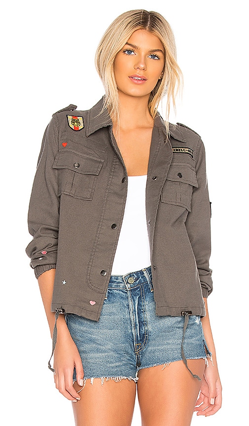 Chaser Vintage Canvas Military Jacket in Safari | REVOLVE