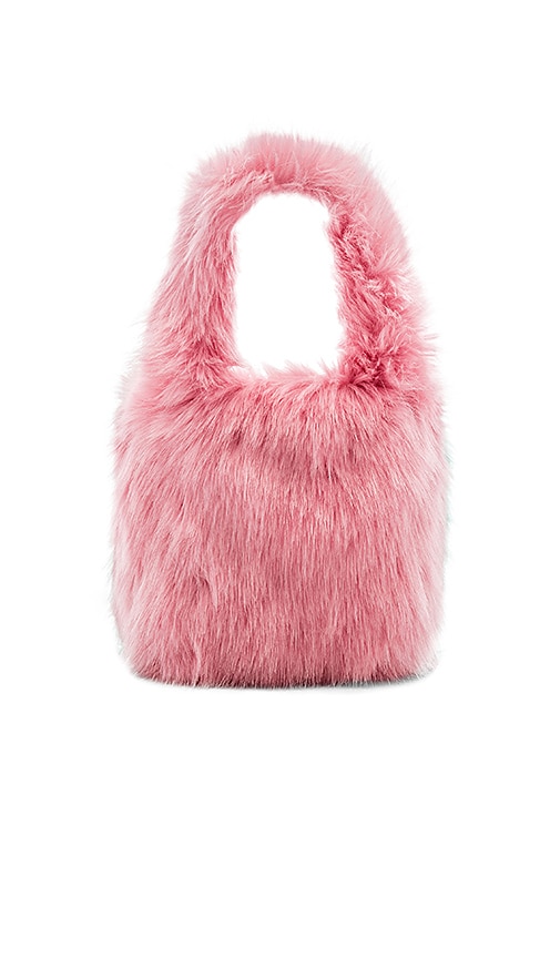 Charlotte Simone Lil Pop Faux Fur Tote in Pastel Pink & Mint Green ...