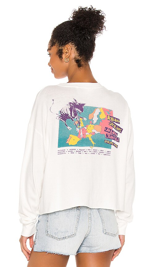 DAYDREAMER x REVOLVE Rolling Stones Urban Jungle Long Sleeve Crop Tee ...