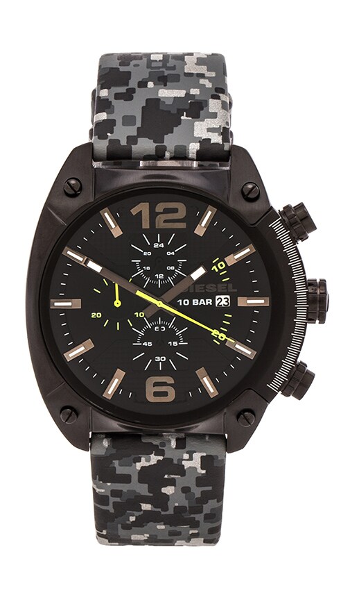 Diesel Overflow DZ4324 in Black IP | REVOLVE