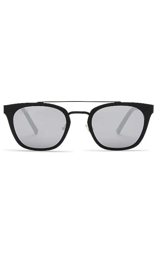 DIFF EYEWEAR Uncommon James X DIFF Model in Black & Grey Mirror | REVOLVE
