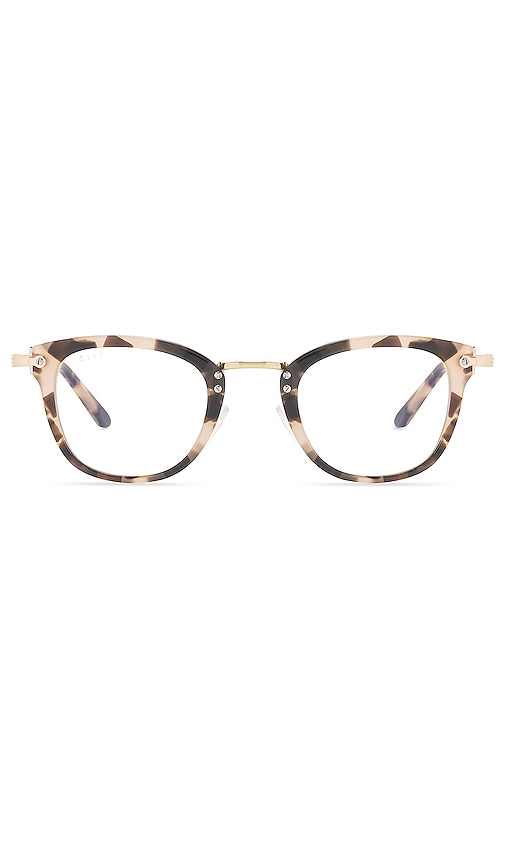 DIFF EYEWEAR Rue in Himalayan Tort & Blue Light Tech | REVOLVE