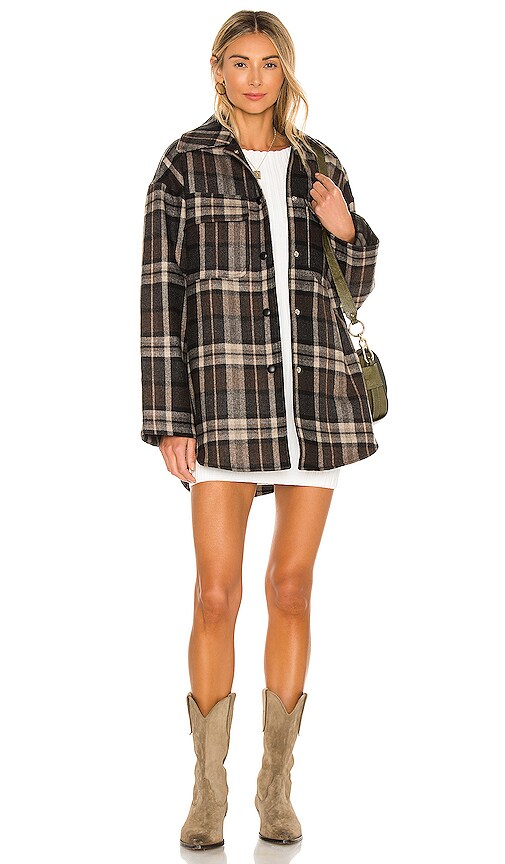 Divine Heritage Work Shirt Jacket in Charcoal | REVOLVE
