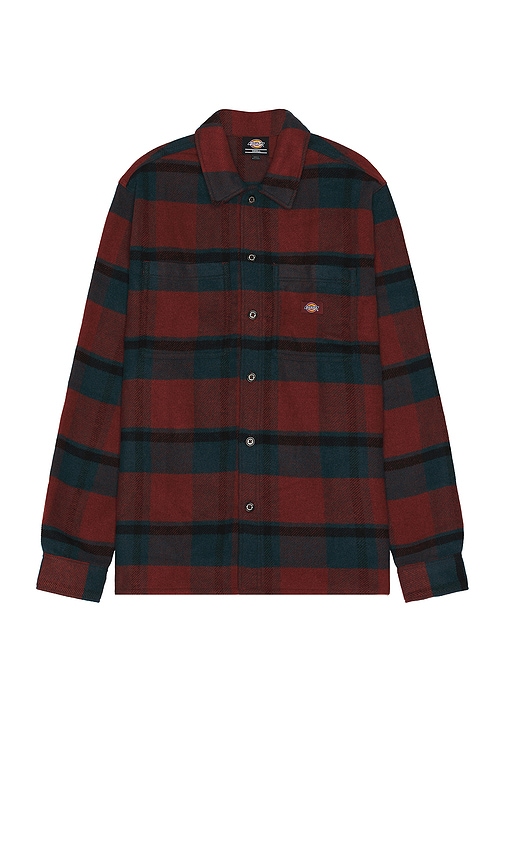 Dickies Plaid Coaling Long Sleeve Shirt in Coaling Check Dark Base ...