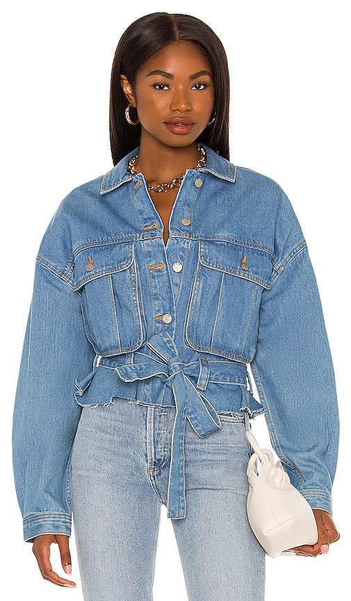 Dr. Denim Vanda Utility Jacket in Saltwater Mid Blue | REVOLVE