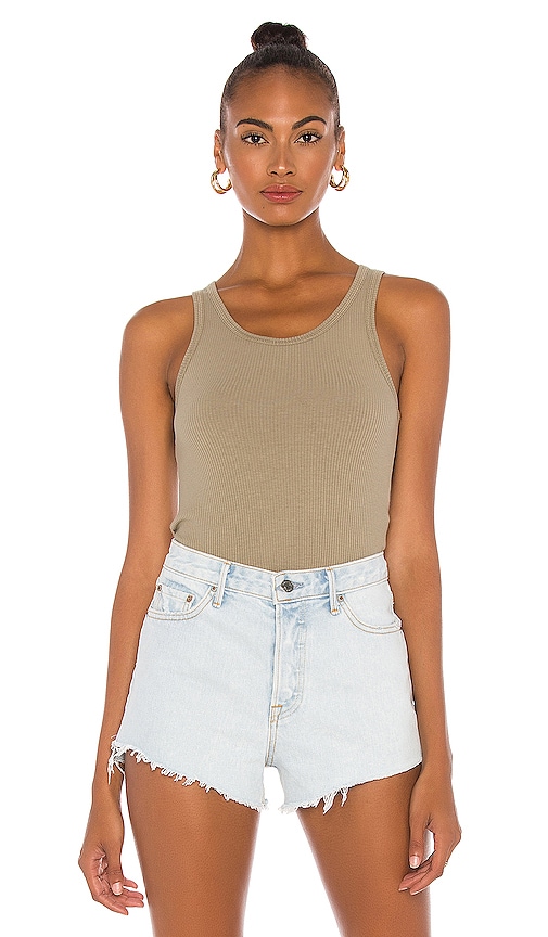Dr. Denim Demi Tank in Green Agate | REVOLVE