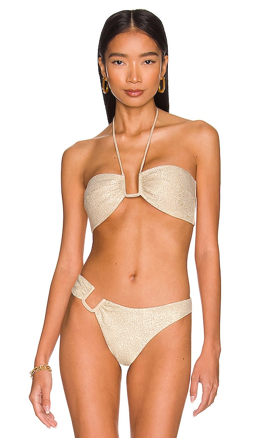 DEVON WINDSOR Adele Bikini Top in Champagne | REVOLVE