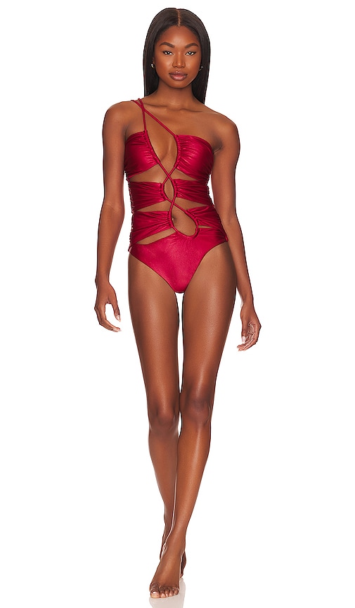 DEVON WINDSOR Waverly One Piece in Ruby | REVOLVE
