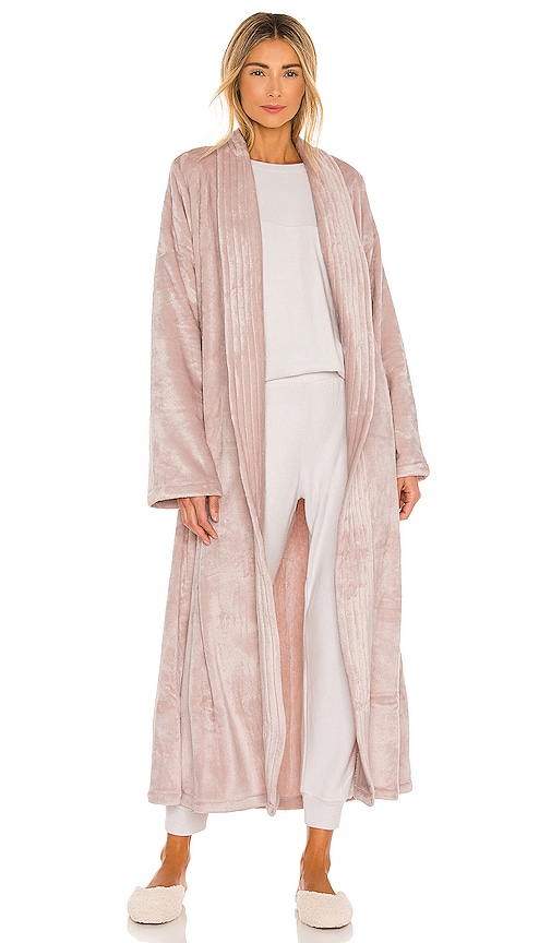 eberjey Chalet Plush Robe in Light Blush | REVOLVE