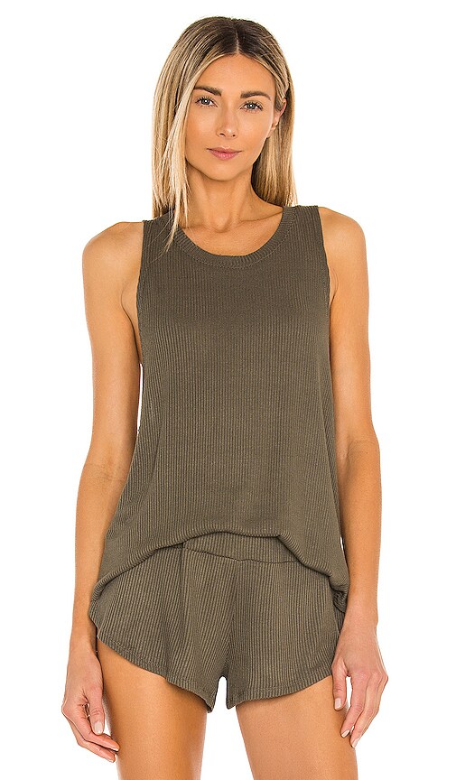 eberjey Elon Muscle Tank in Avocado | REVOLVE